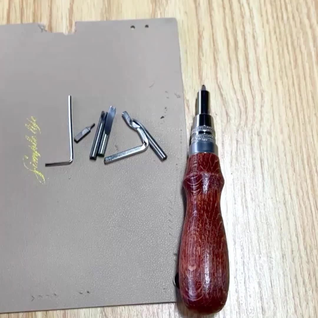 Leather Hand Craft Tools Kit 7 In 1 Multifunctional Adjustable Skiving ...