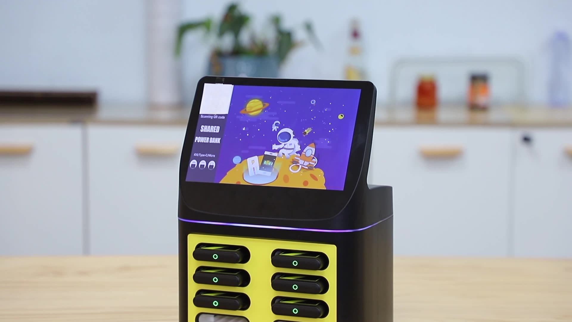 Coffee Shop Mobile Phone Portable Chargers Station Sharing Power Bank ...