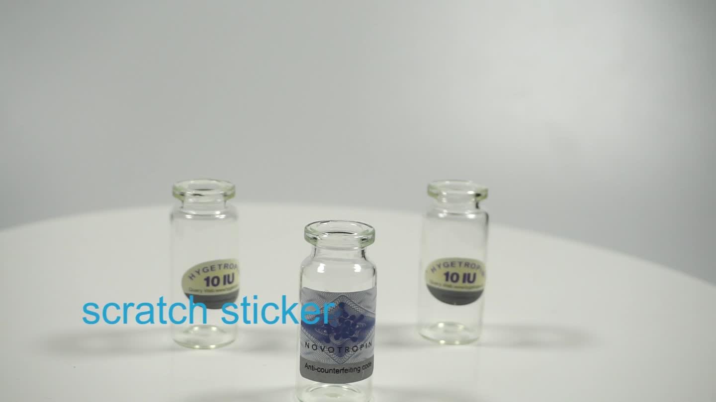Waterproof 10ml Vial Scratch Off Security Medical Adhesive Label ...