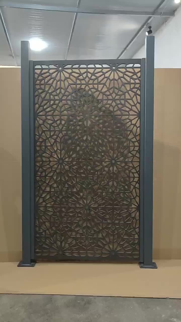 Custom Aluminum Laser Cut Perforated Screen Fence Panel Garden Fence ...