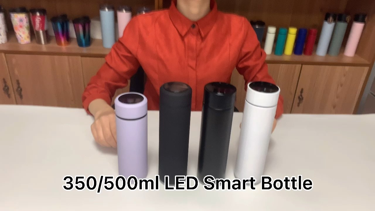 500 Ml Smart Water Bottle Led Stainless Steel Vacuum Flask Intelligent ...