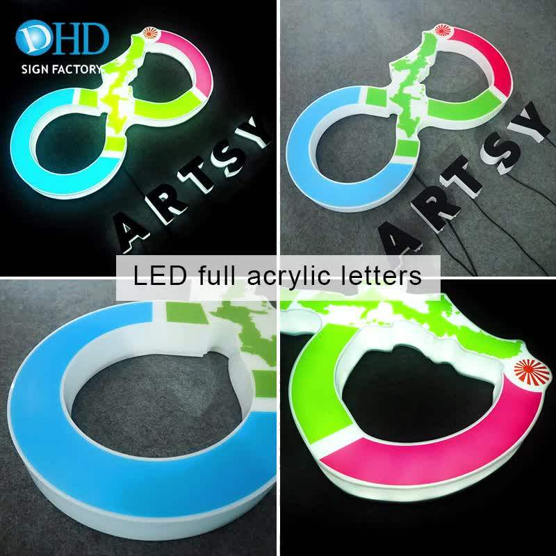 Wall Mount Illuminated Name Board Designs Advertising Shop Signs ...