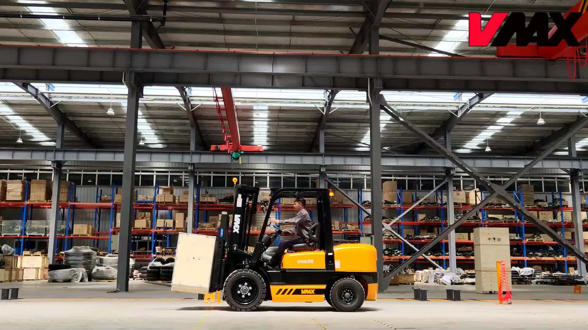 3.5 Ton Diesel Fork Lift 3.5t With Container Mast Attachment New ...