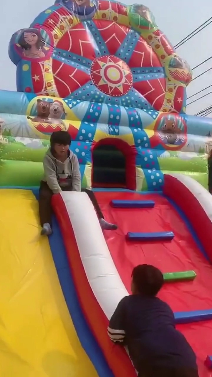 Animated Cartoon Tropical Rush Jungle Inflatable Bouncer Air Water ...