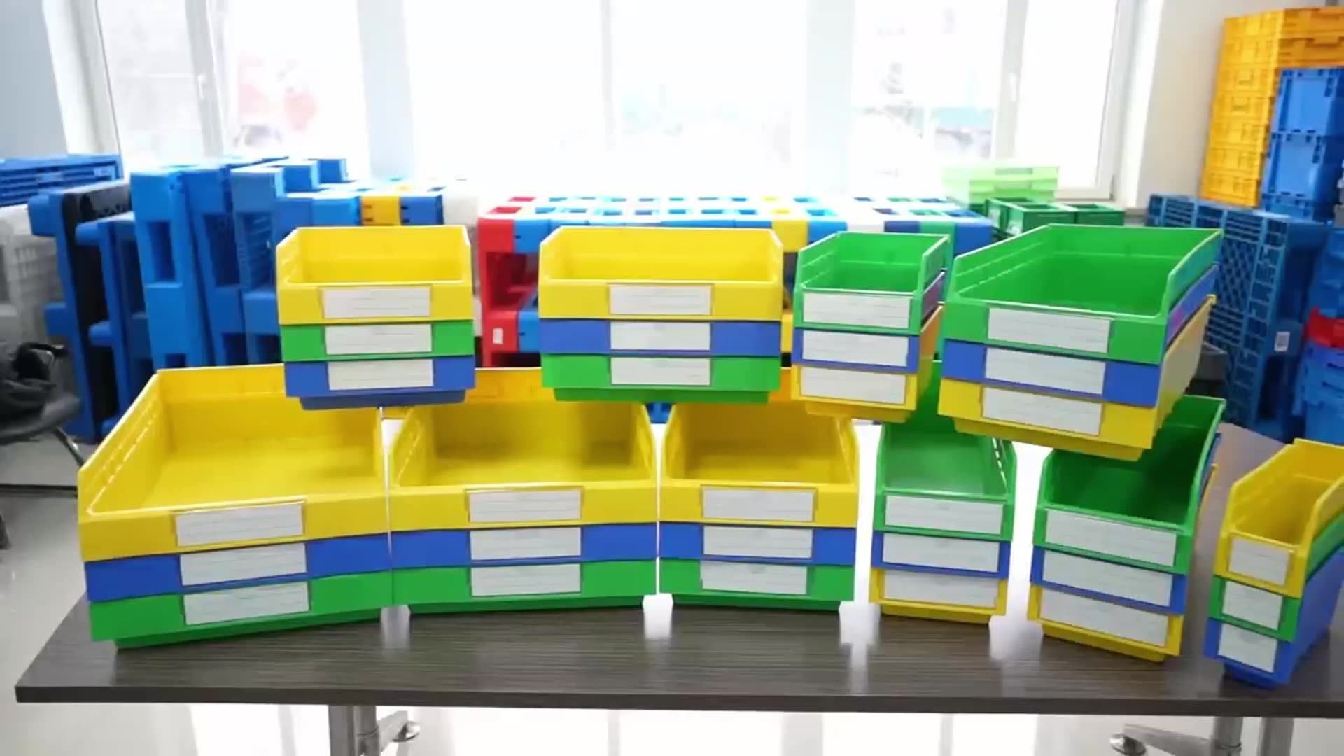 Bin Box For Car Parts Bolts Storage Stackable Shelf Bin Semi-open Front ...