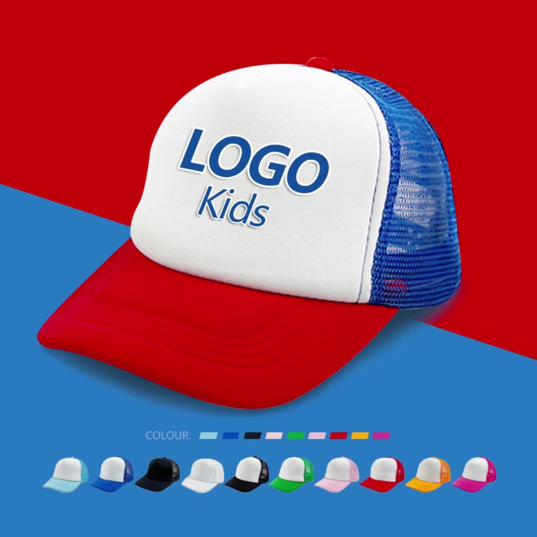 Custom Embroidery Logo 5 Panel Sublimation Children Foam Mesh Trucker ...