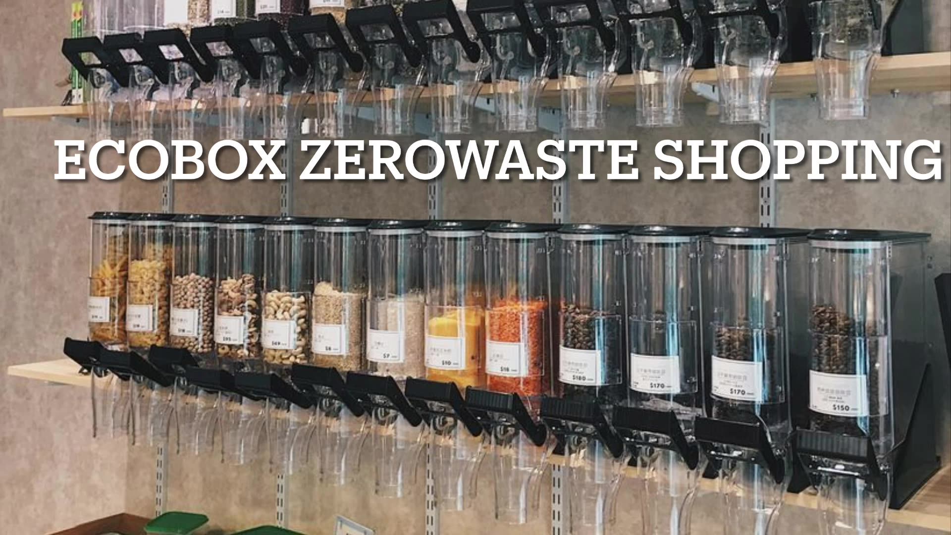 Ecobox Plastic Bulk Food Cereal Dispenser Gravity Bin Coffee Beans ...