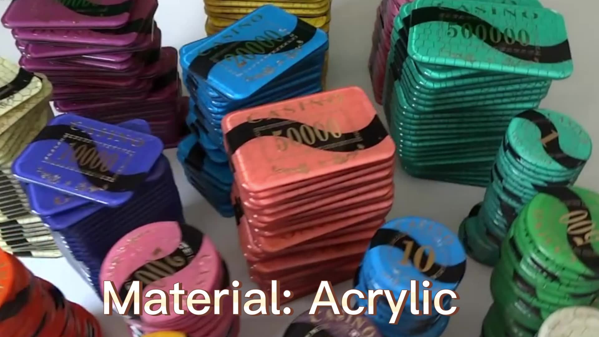 Poker Chips With Number Texture Patterns,Anti-fake Poker Chips Round ...