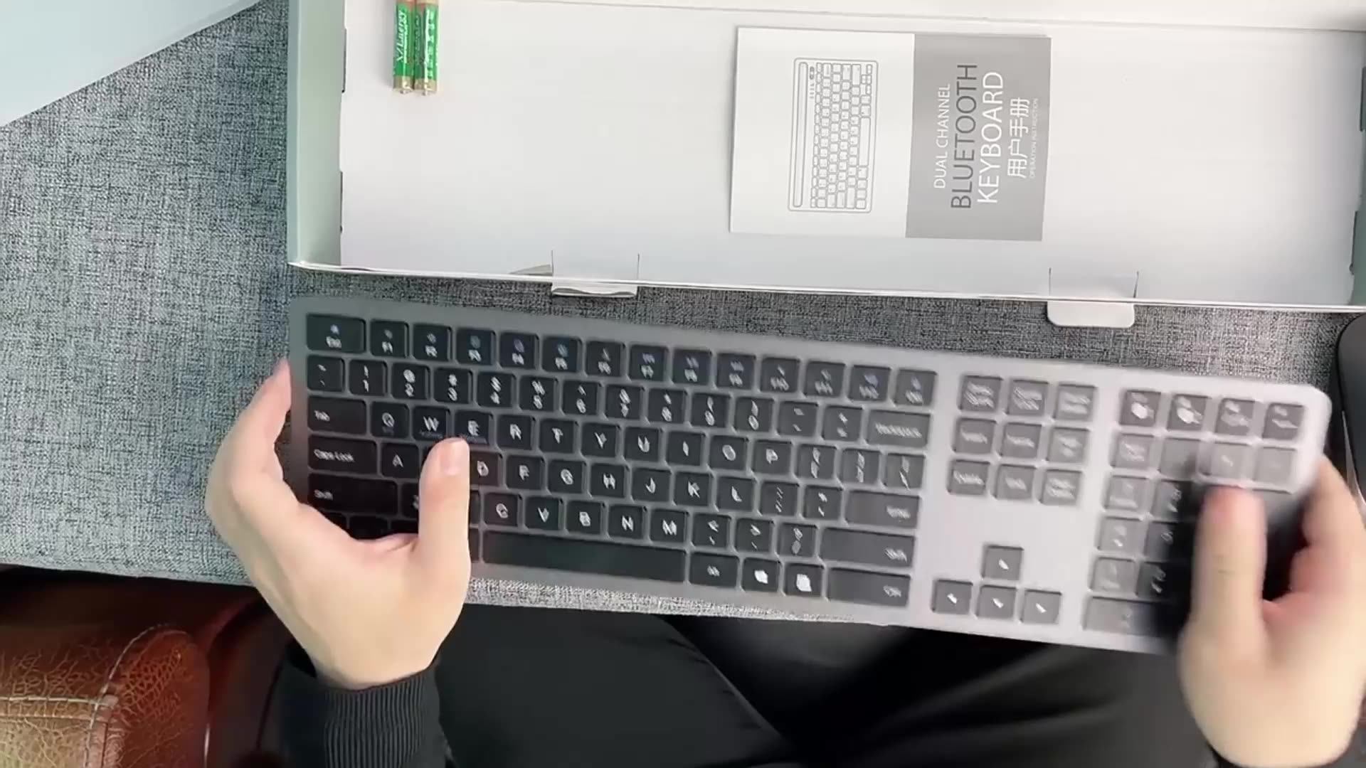 Custom Teclado Clavier Azerty Spanish Keyboard White Bluetooth ...