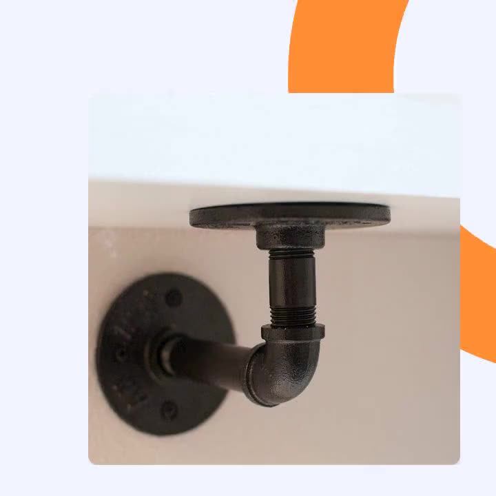 Multifunction Industrial Diy Pipe Rack Brackets Carbon Steel Antique ...