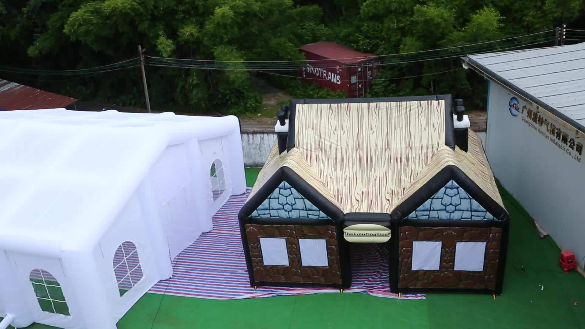 Large Inflatable Log Cabin Tent House Tent Cheap Factory Price For Sale ...