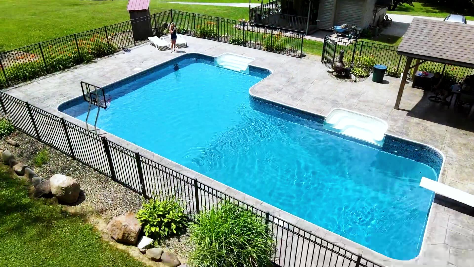 Custom Fiberglass Spa Swimming Pool Modular Big Rectangle Inground ...