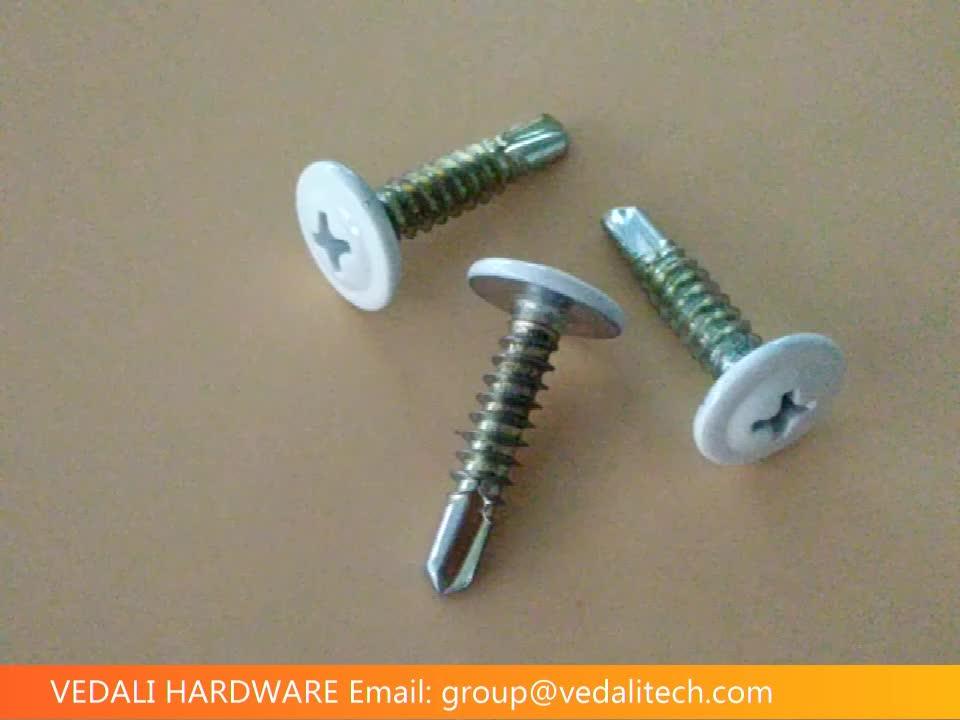 6.3 Mm Color Painted Decorative Head Self Drilling Screws For Roofing ...