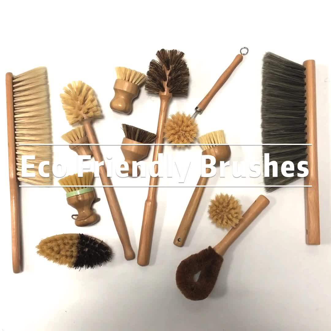 Pot Brush Wooden Dish Cleaning Brush,Small Beech Wood Hand Eco-friendly ...