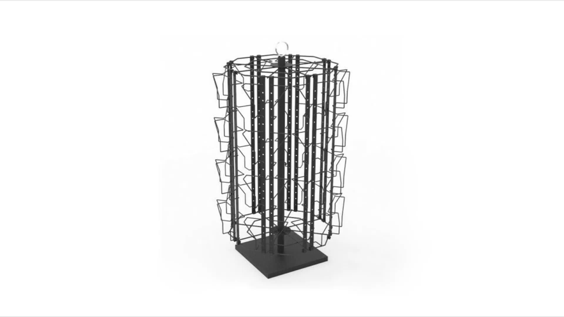 Rotating Metal Wire Display Rack Countertop Brochure Holder Stand With ...