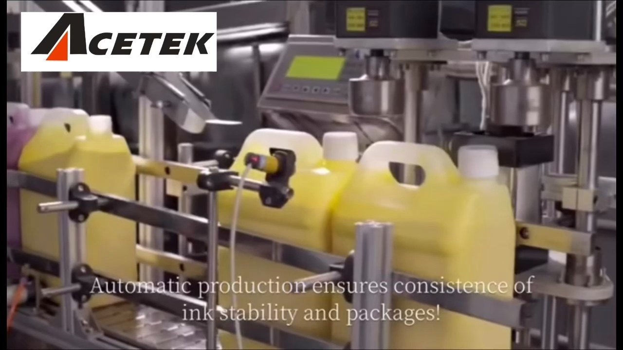 Acetek 1l 5l Package Inkjet Printer Konica 512i 30pl Solvent Ink For ...