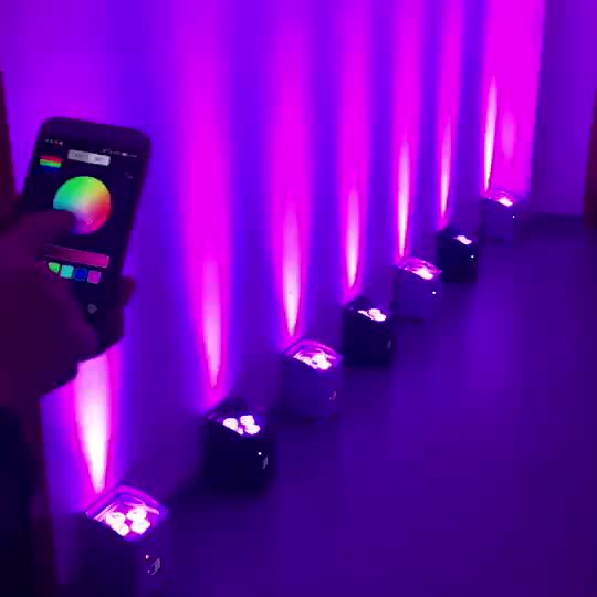 Battery Wireless Uplights Par 4x18w Rgbwauv 6in1 Dj Par Light Ir Remote ...