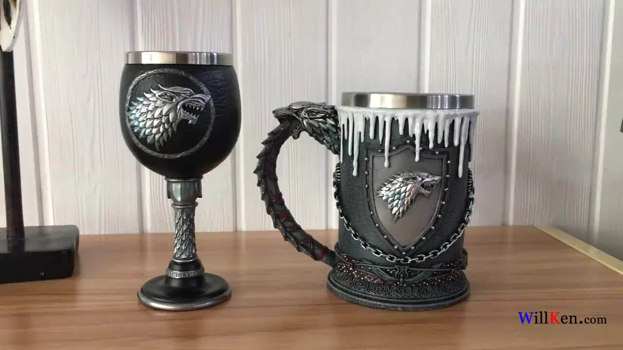 Game Of Throne Mug Got Dragon Mug Beer Tankard Stainless Steel & 3d ...