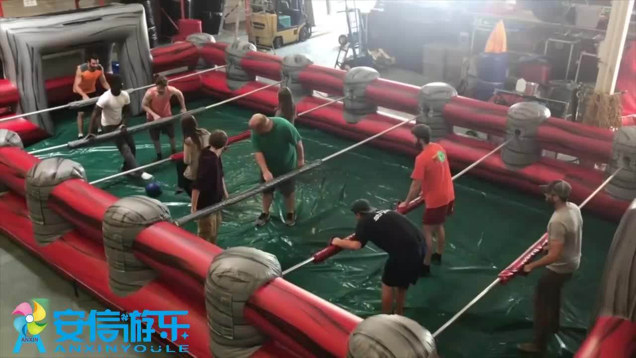 Customized Inflatable Human Soccer Field Adult Inflatable Foosball Game ...