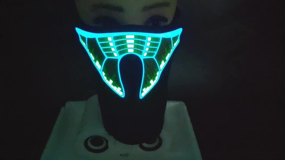 Hot Selling El Mask Sound Activated Led Mask High Quality Led Party ...
