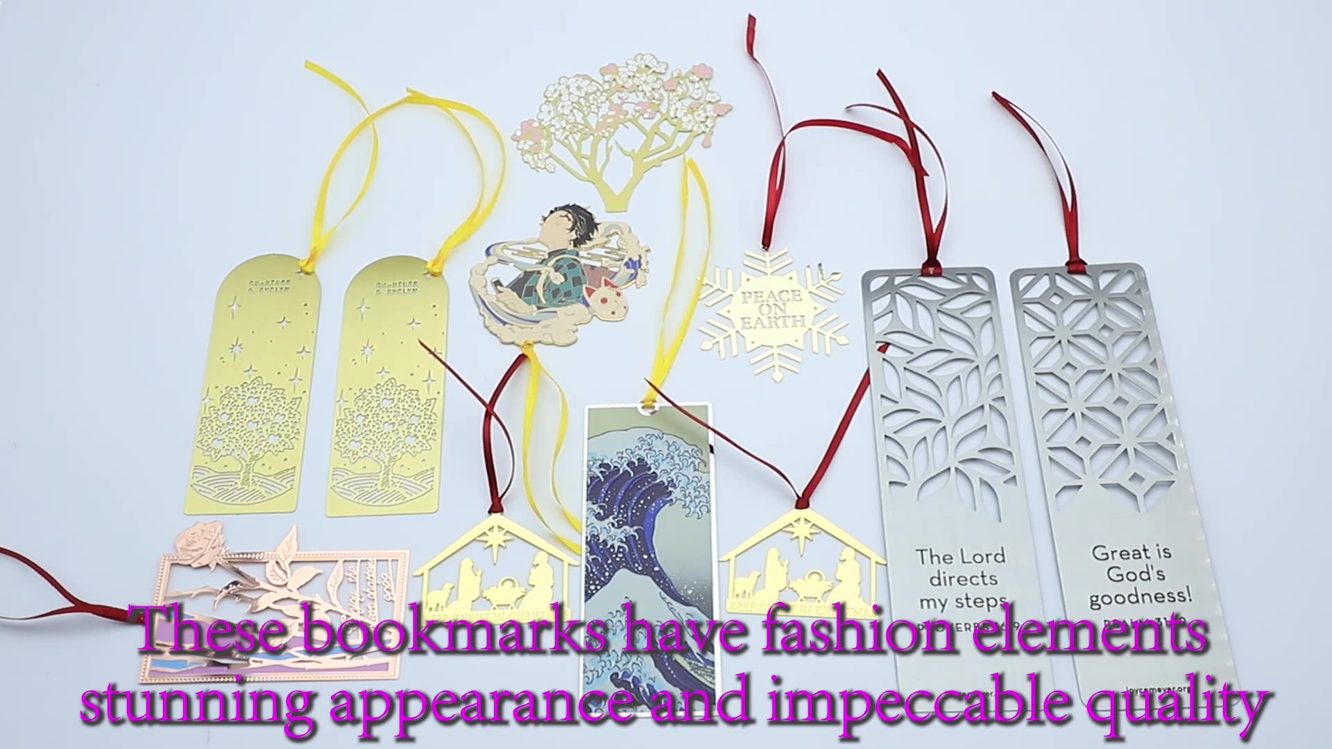 Hollow Metal Bookmarks Teachers Appreciation Gift Stainless Steel Brass ...