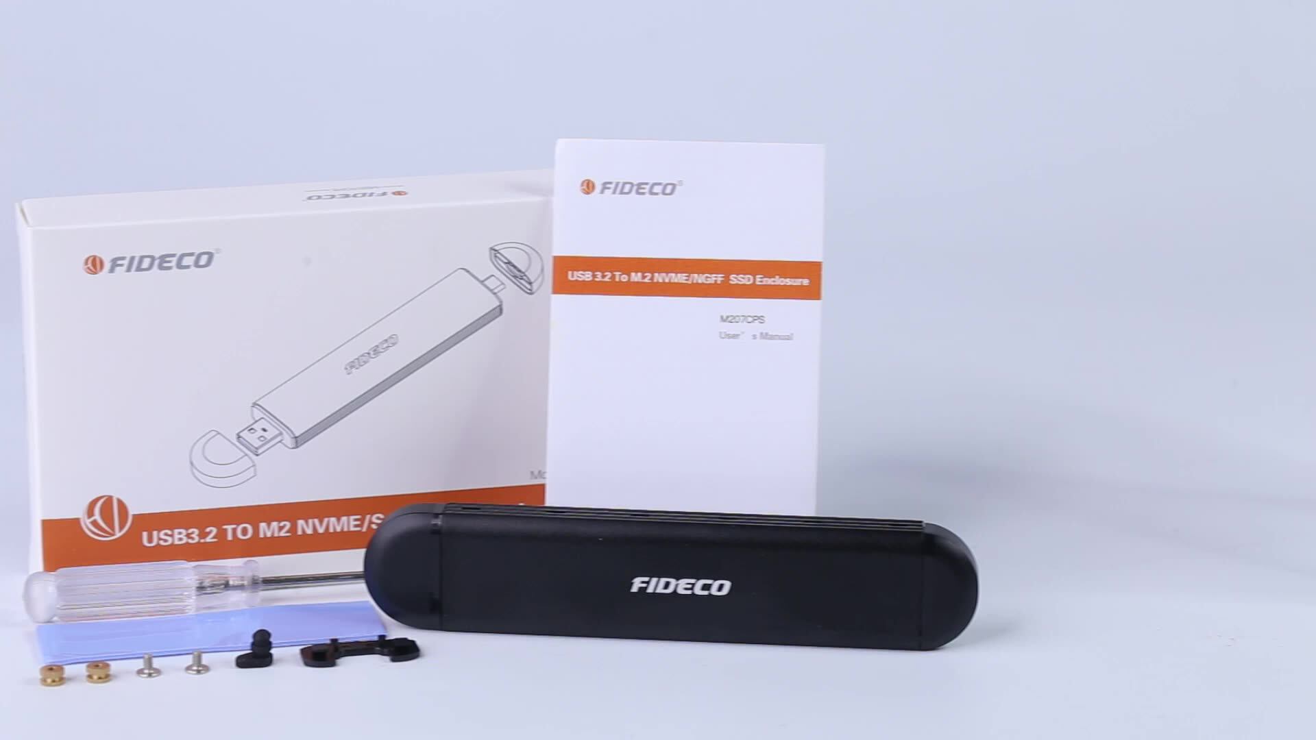 Fideco M2 Nvme Ssd Enclosure For Laptop Usb 3.2 M.2 Nvme Pcie Ssd ...