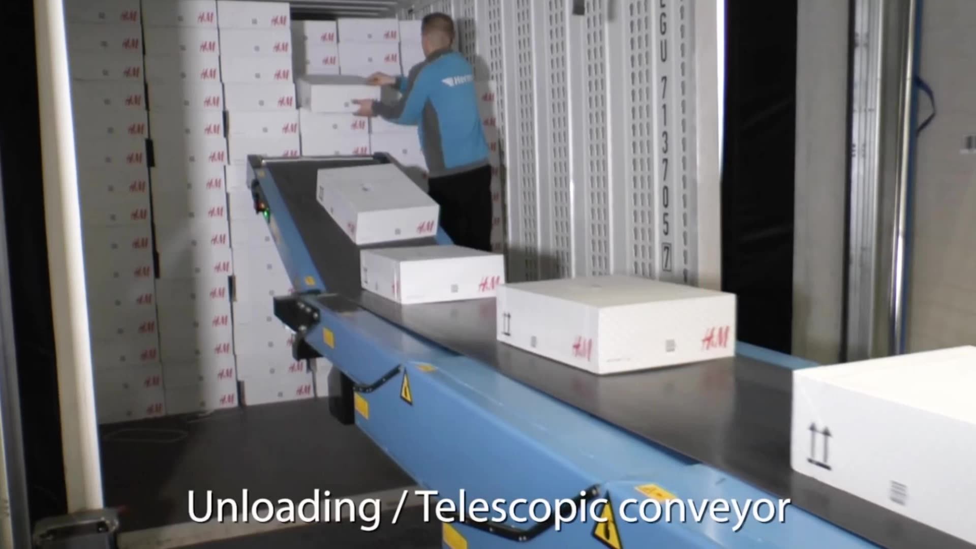 Truck Loading Unloading Conveyors / High Chassis Mobile Fixed Inclined ...