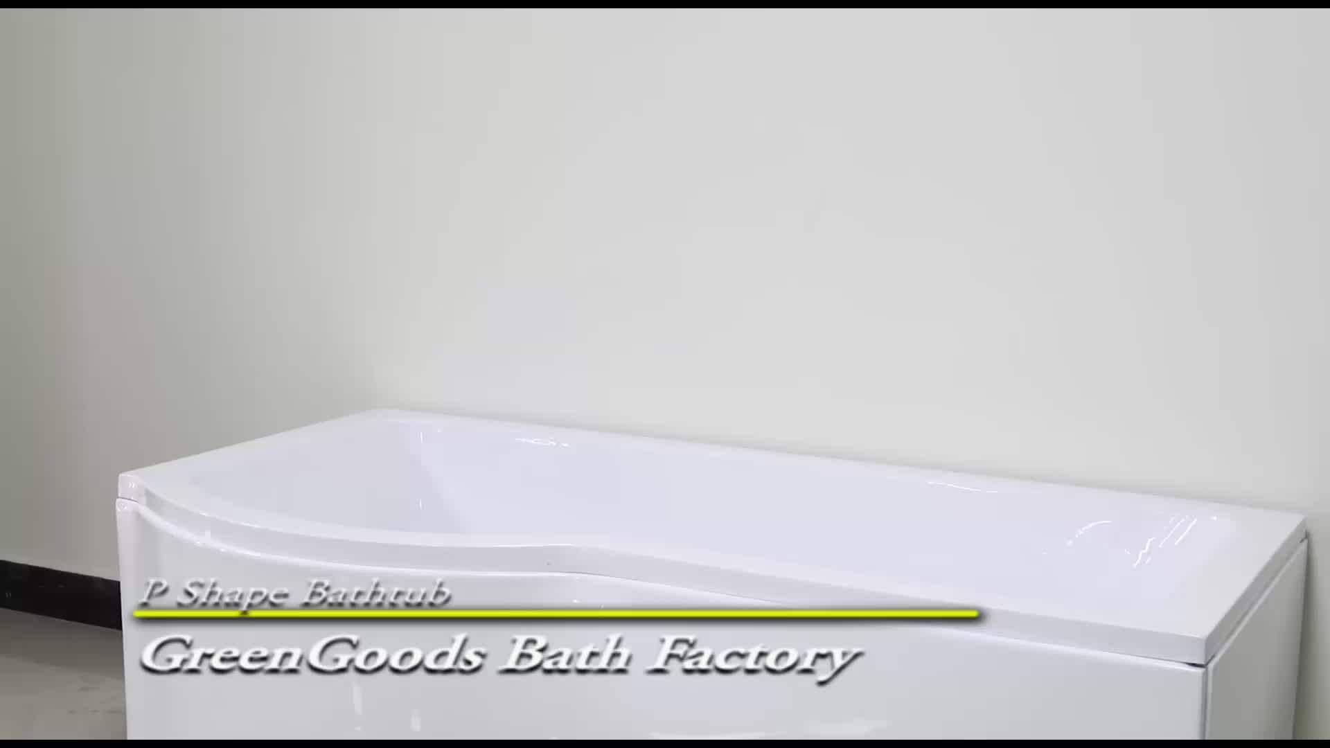 Irregular Tube P Shape Acrylic Skirted Bathtub With Shower Screen - Buy ...