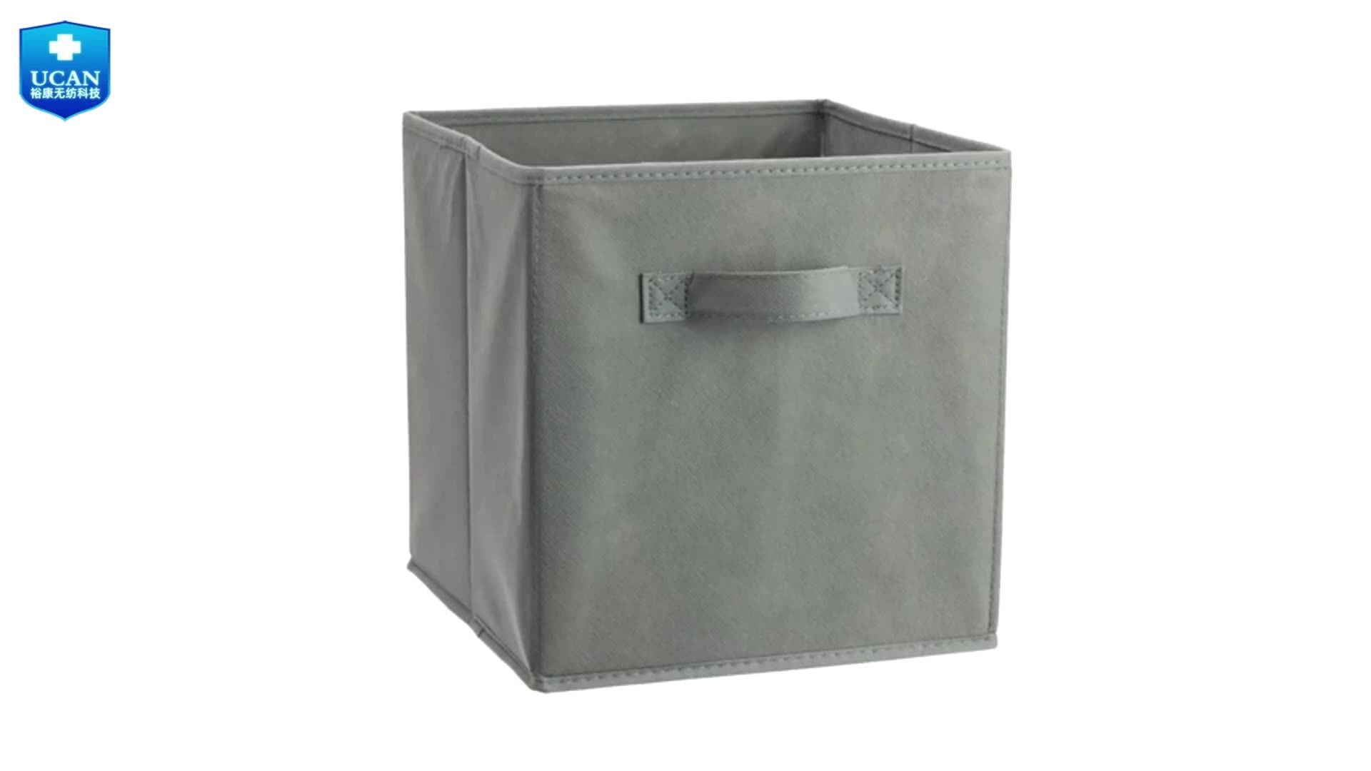 Collapsible Fabric Storage Cube Organizer With Handles Household ...