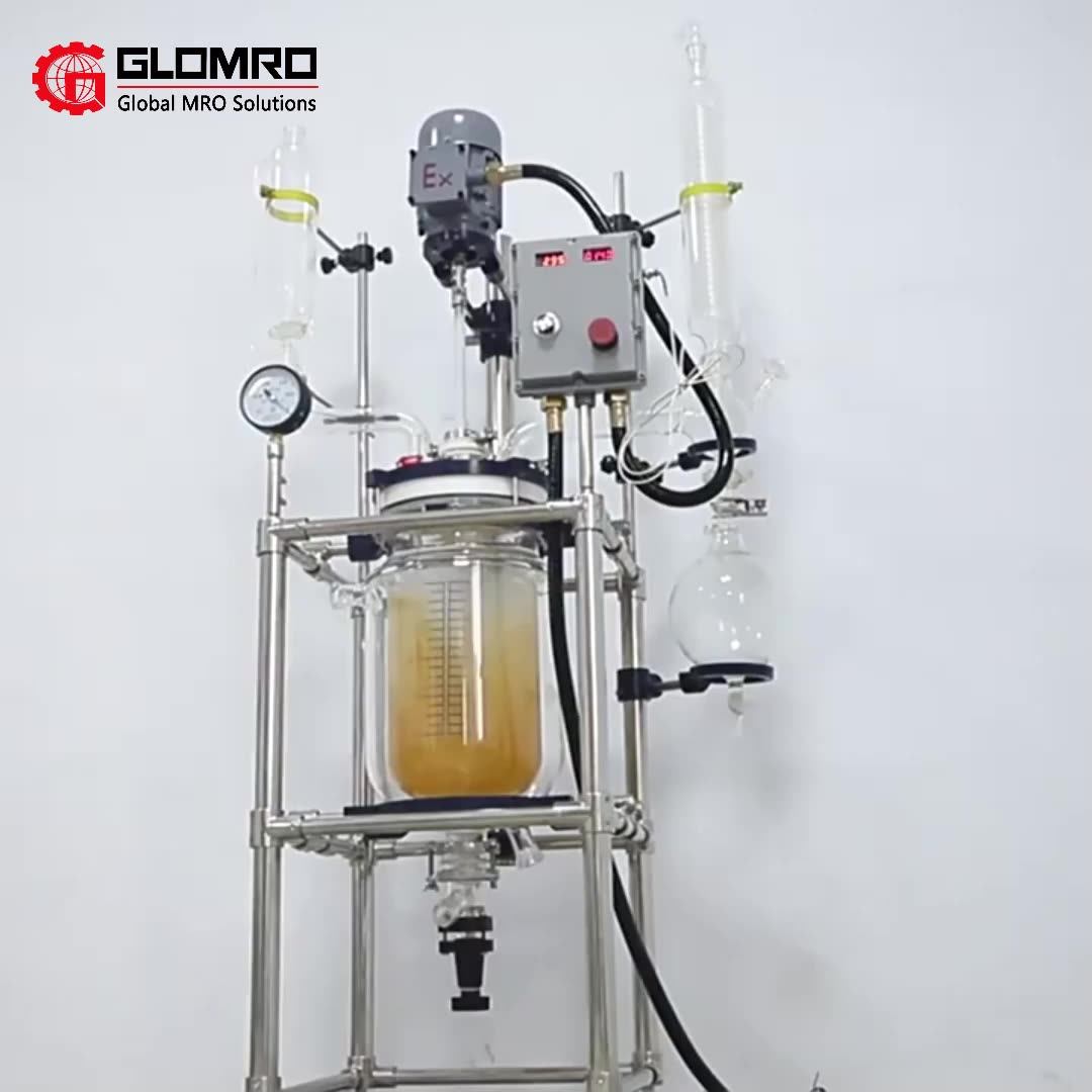 Glass Reaction Kettle Double-layer Jacketed Anti-corrosion Vacuum ...