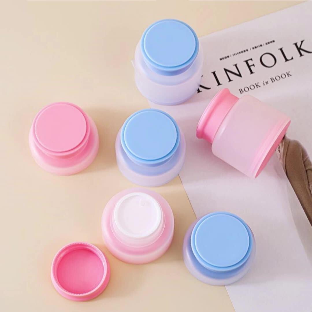 Custom 15g 30g 50g Pp Pink Frosted Cosmetics Face Cream Jar Facial ...