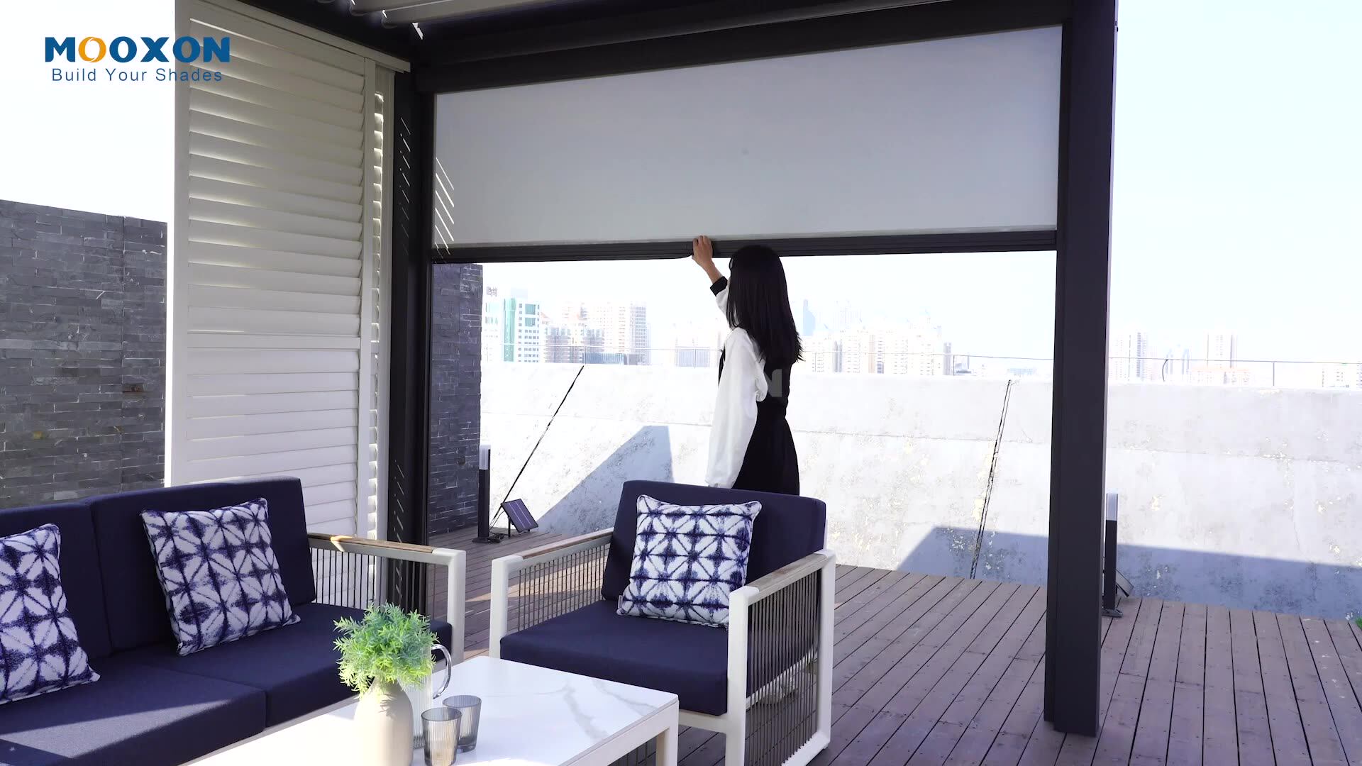 Mooxon Oem Shades Outdoor Roller Shade Aluminum Shading Retractable ...