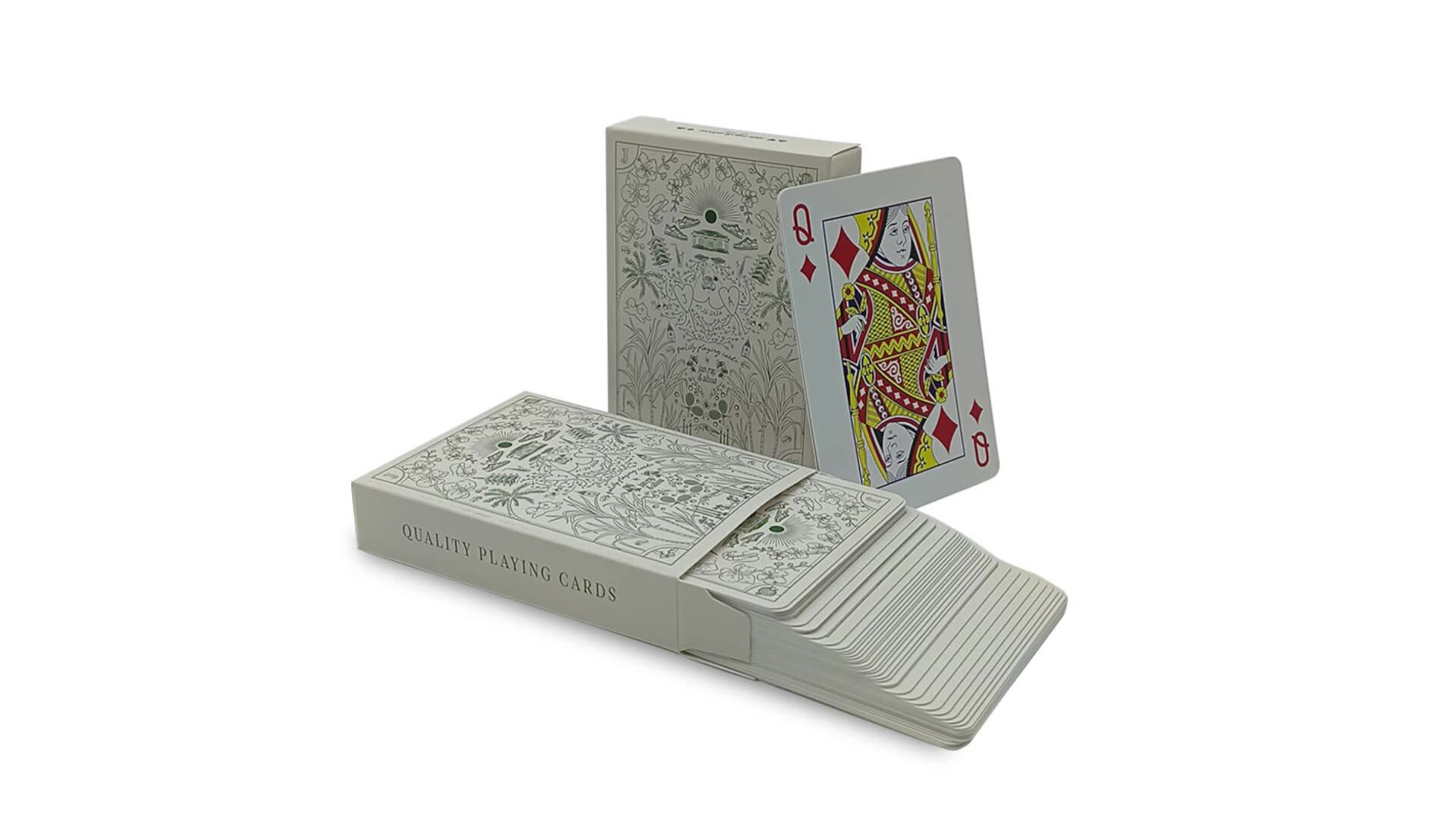 Custom Logo Design Artistic Pattern Quality Paper Playing Cards Card ...