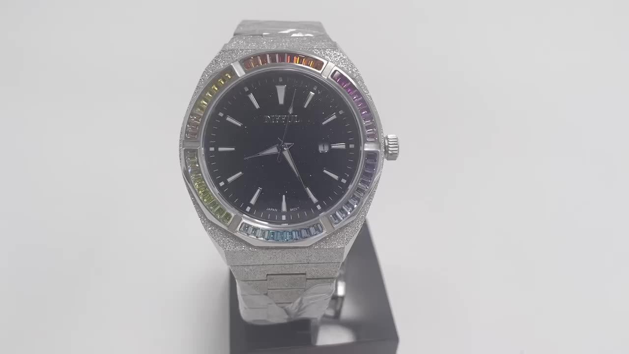 Custom Vvs Moissanite Reloj Para Hombres Stone Jam Tangan Pria Designer ...