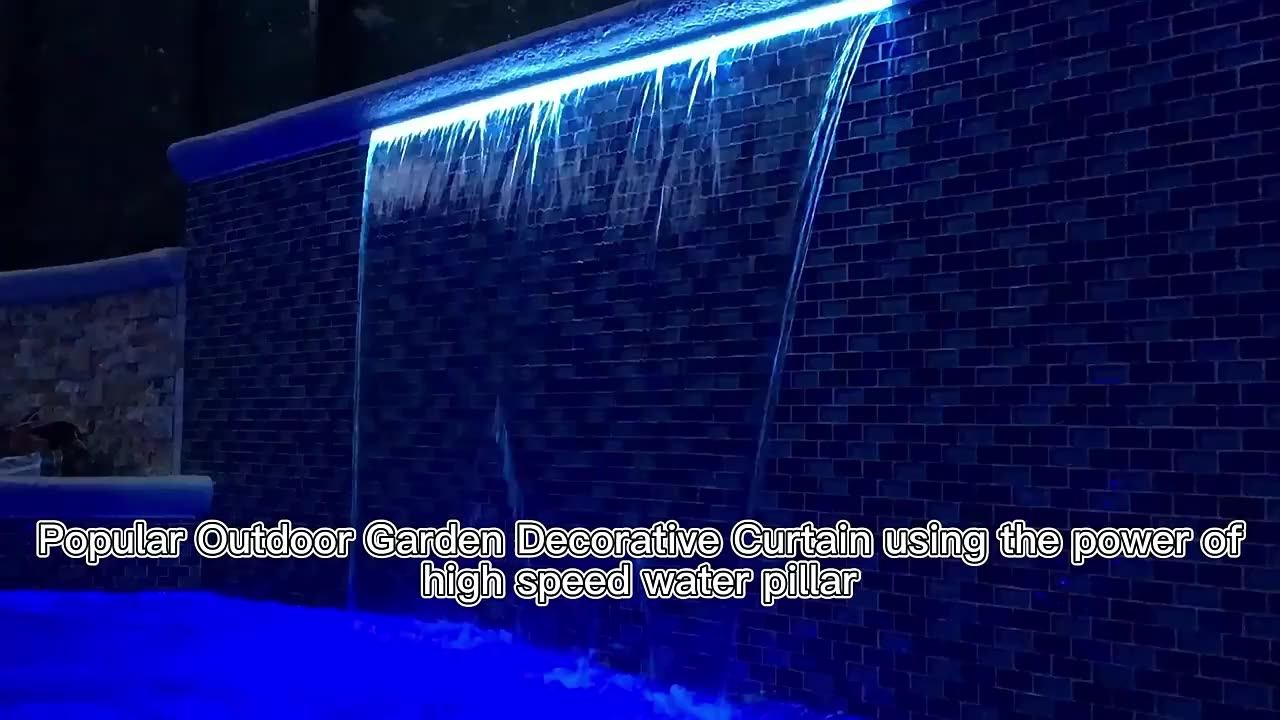 Water Crown Acrylic Water Wall Blade Curtain Feature Sheer Descent ...