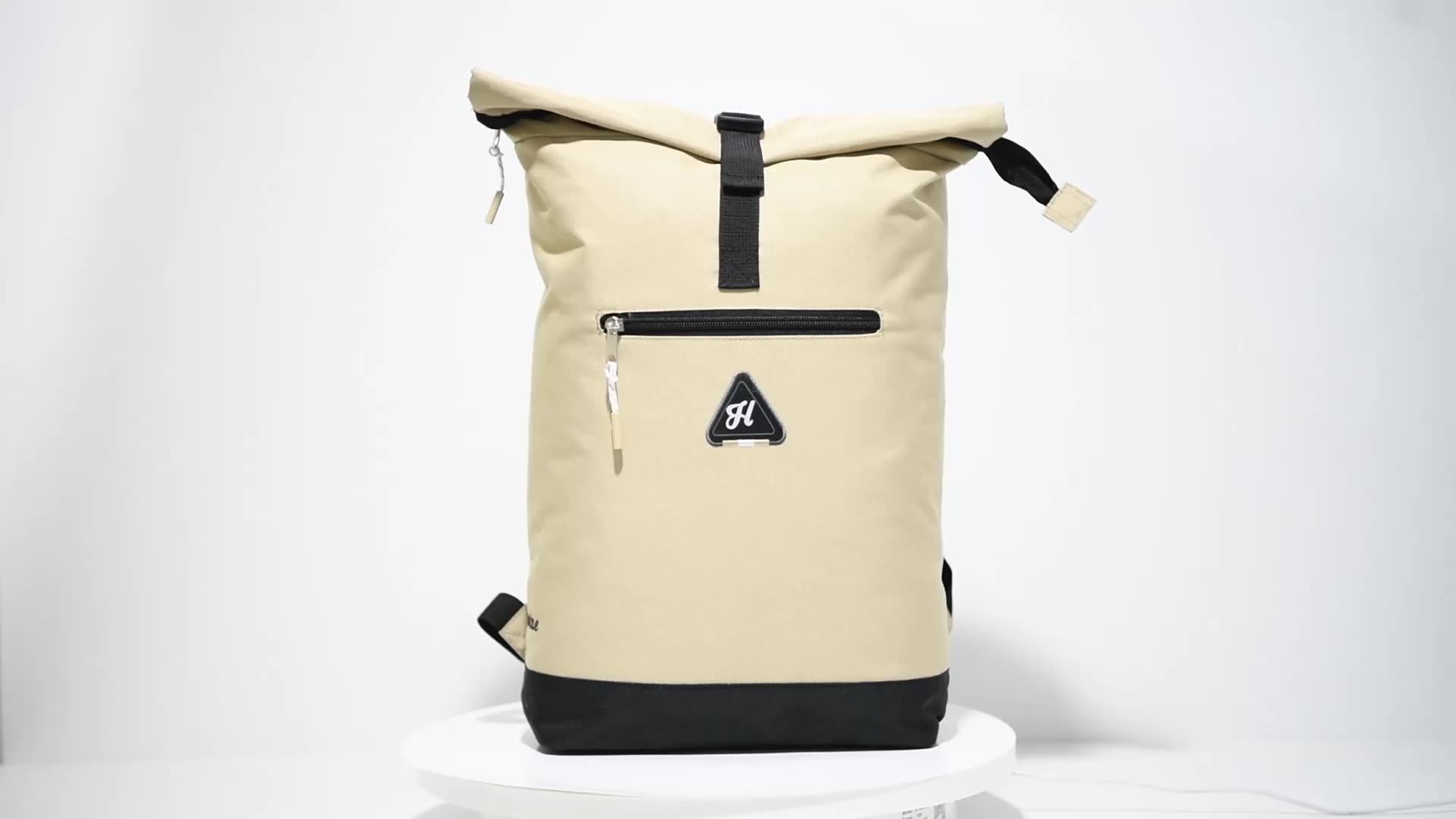 Rpet Backpack Ocean Recycled Plastic Bag Eco Friendly Roll Top Fashion ...