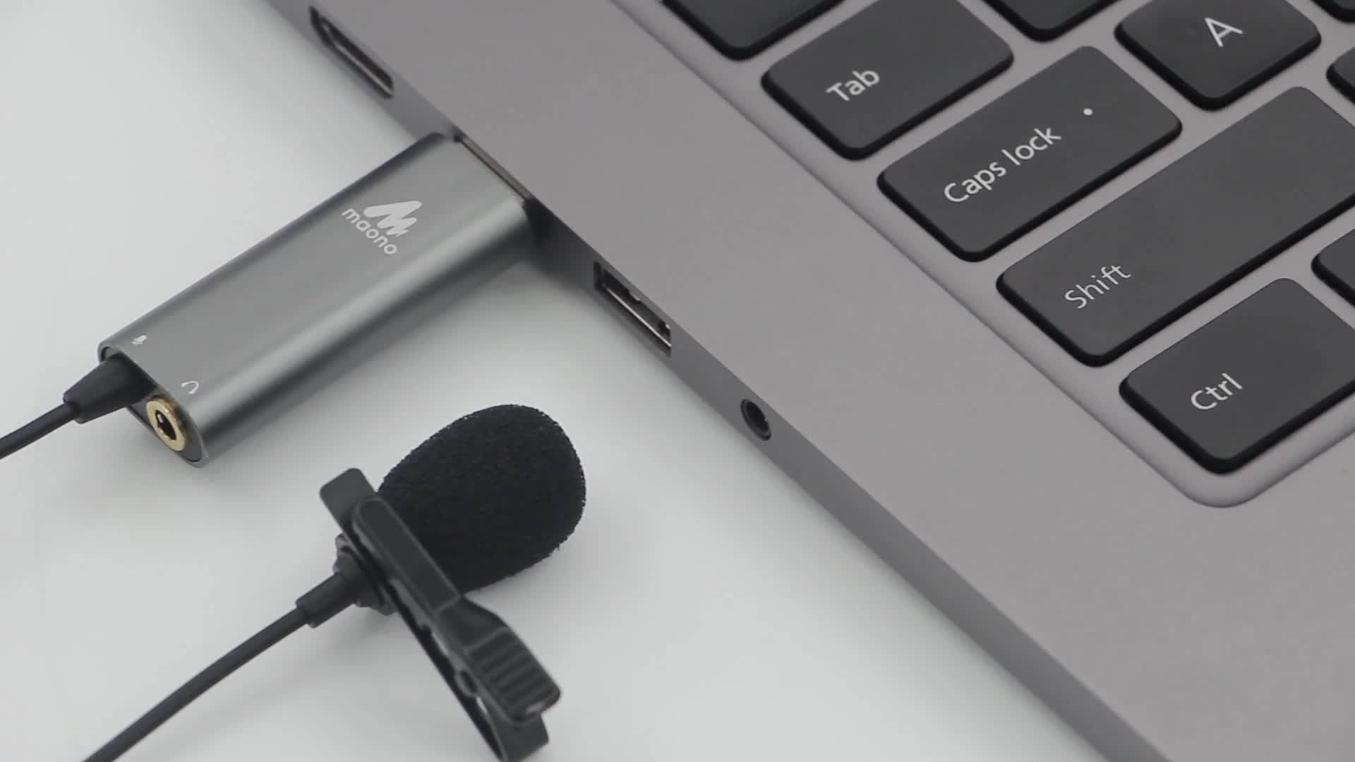 Maono Professional Built-in Sound Card Omni-directional Usb Lapel ...