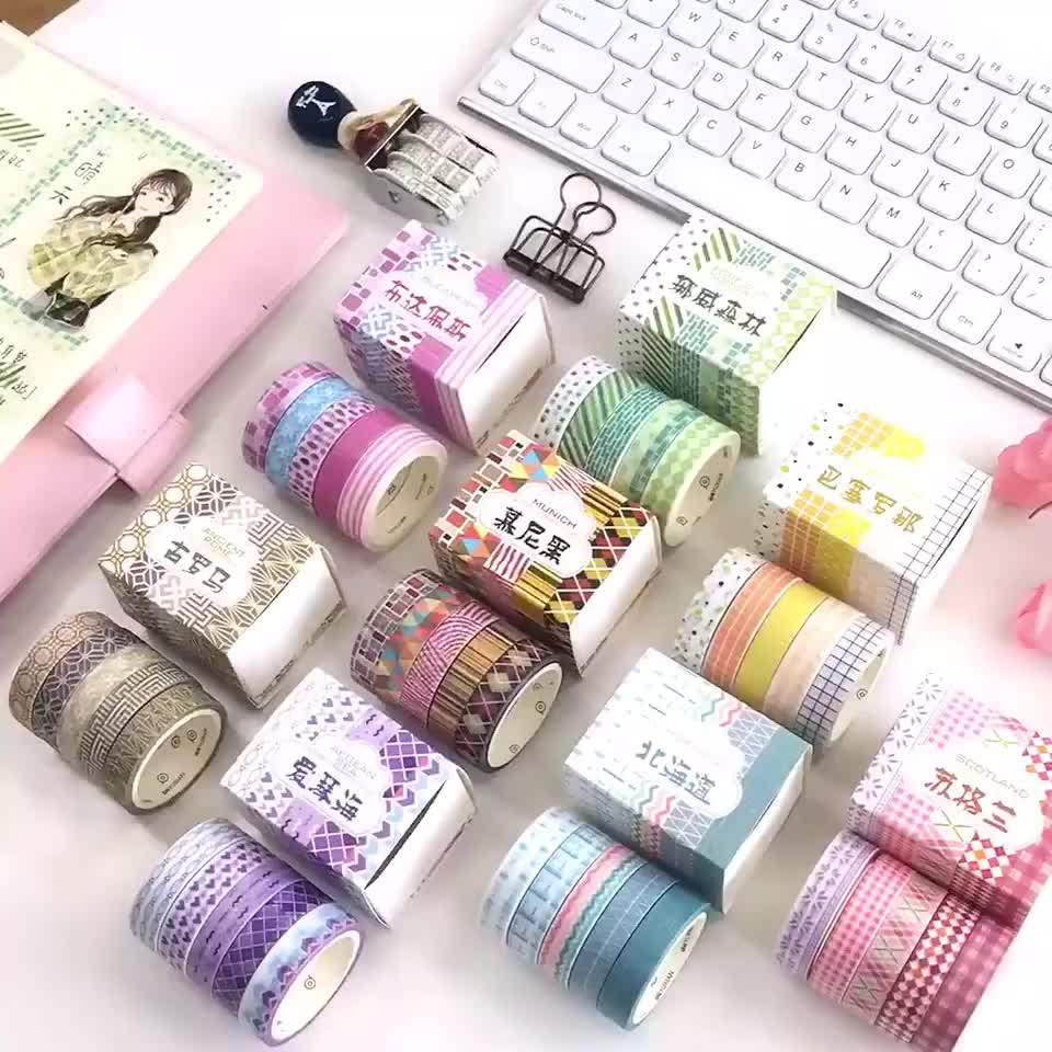 Colorful Decorative Masking Tape Custom Printed Diy Pink Washi Tape ...