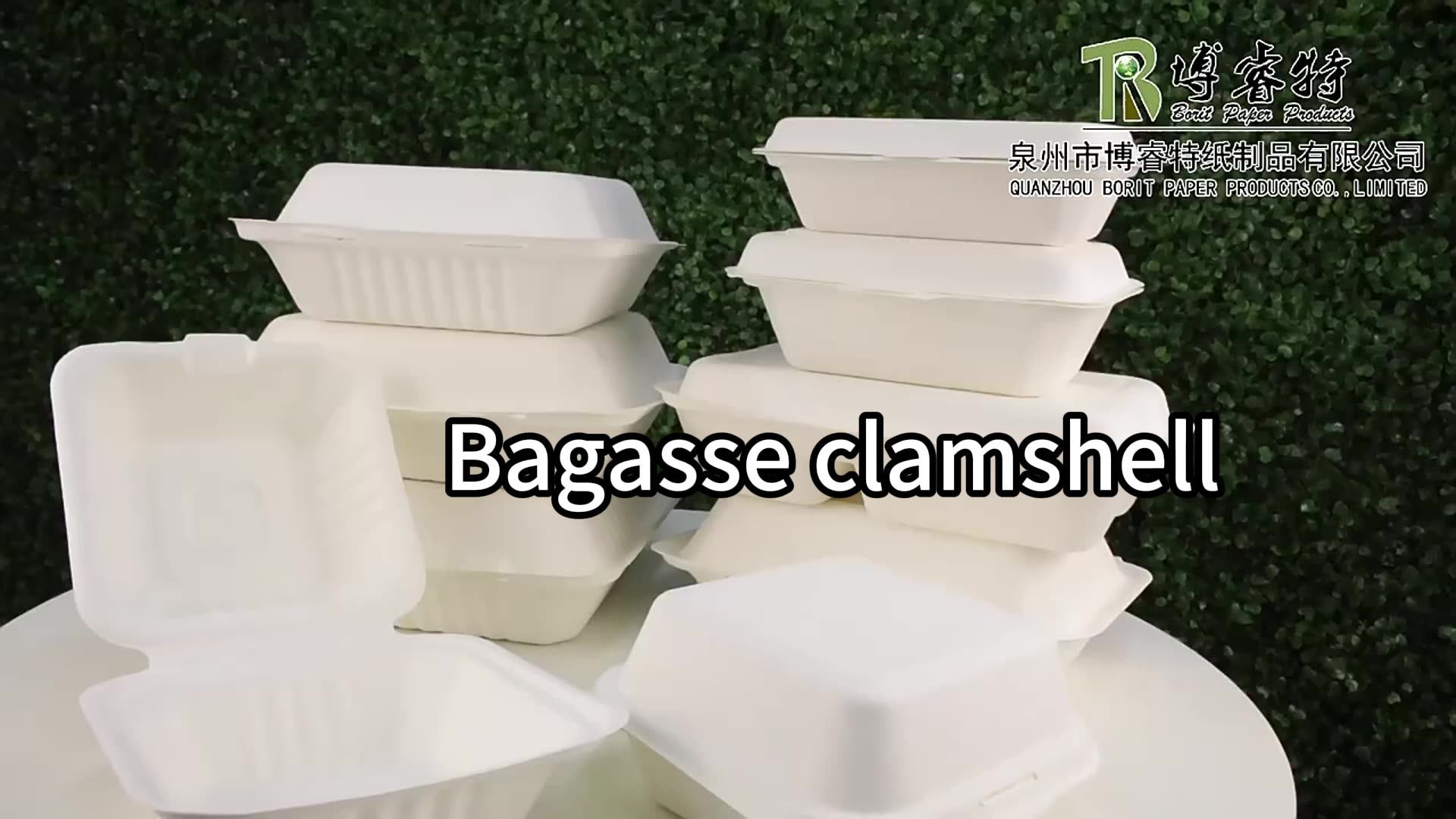 Bagasse Clamshell Container Bagasse Bowl With Lid Food Container ...
