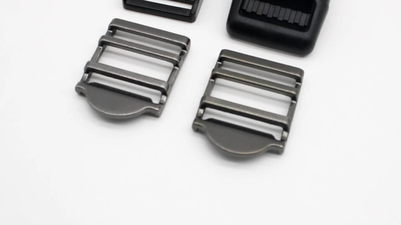 25mm Matte Black Metal Ladder Lock Buckle Slider Adjustable Buckles For ...