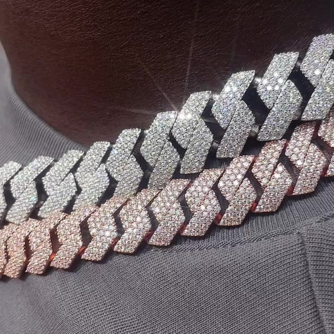 Rappers Jewelry Gold Plated 925 Silver 3 Rows 14mm 15mm 18mm 20mm ...