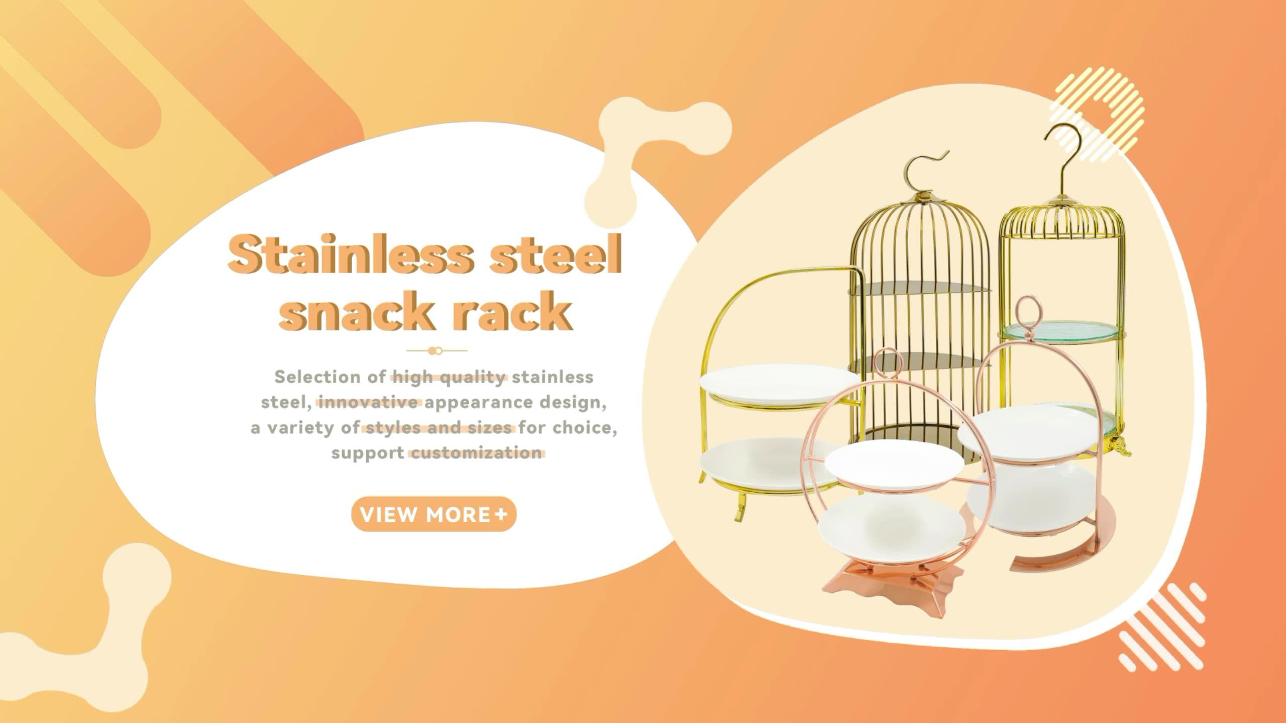 Xingpai Buffet Equipment Stainless Steel Display Stand Four Tiers Food ...