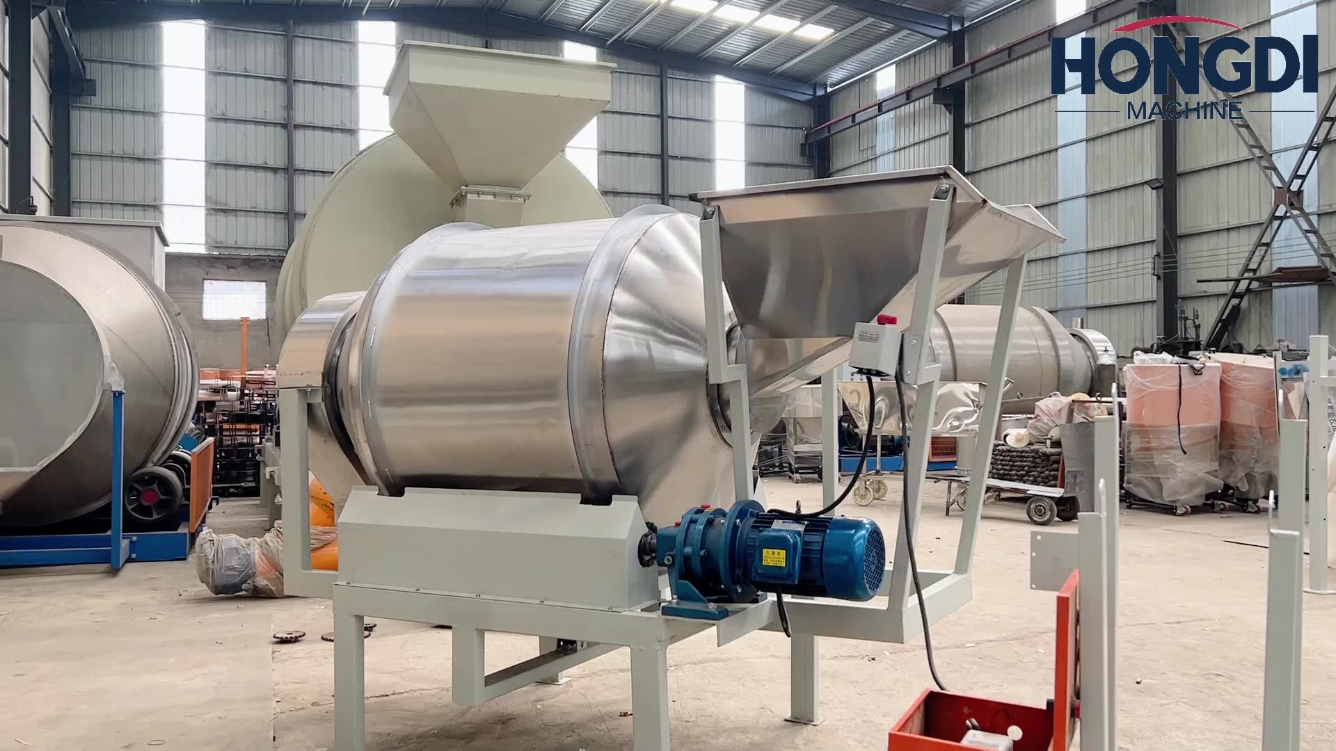 Stainless Steel Rotary Drum Mixer Metal Granule Chemical Powder Mixer ...