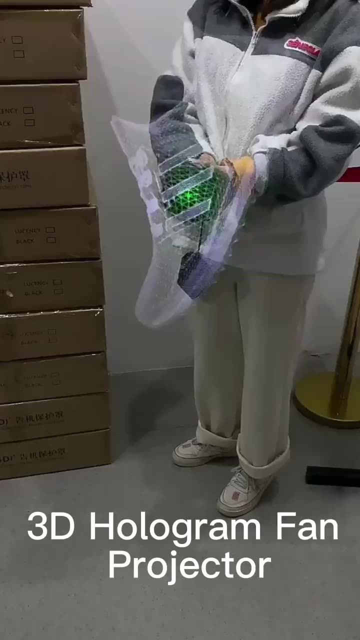 80cm 3d Hologram Fan Projector Wifi Led Sign Holographic Player Shop ...