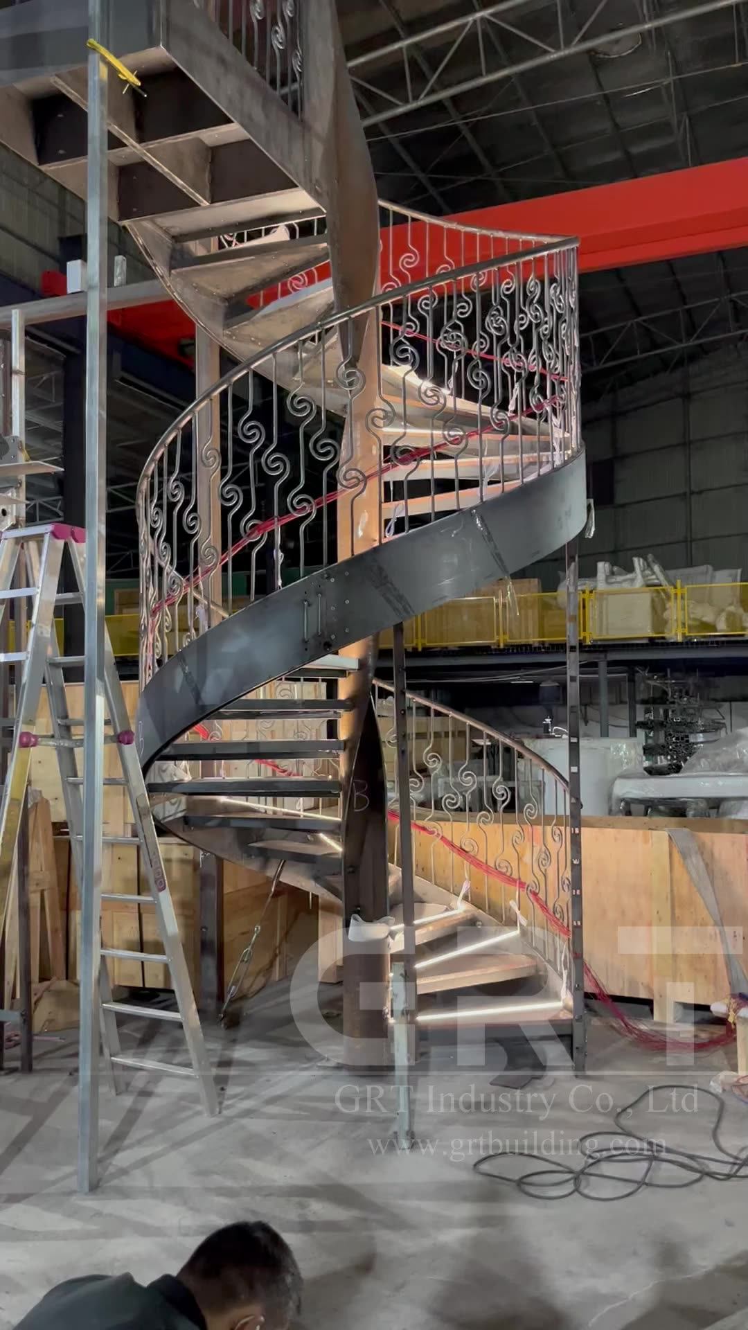 Australian Style Decorative Arc Staircase Design Interior Wood Curved ...