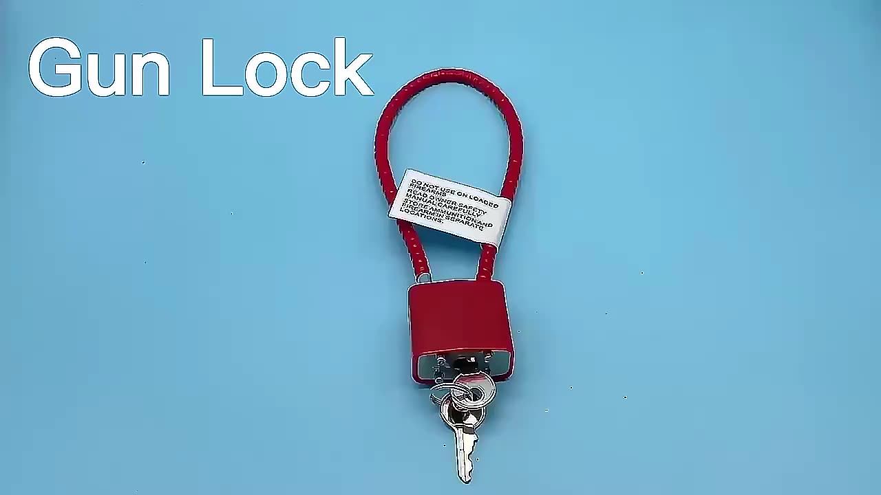 Hardened Steel Cable Lock Firearms Safety Gun Lock With Red/black Color ...