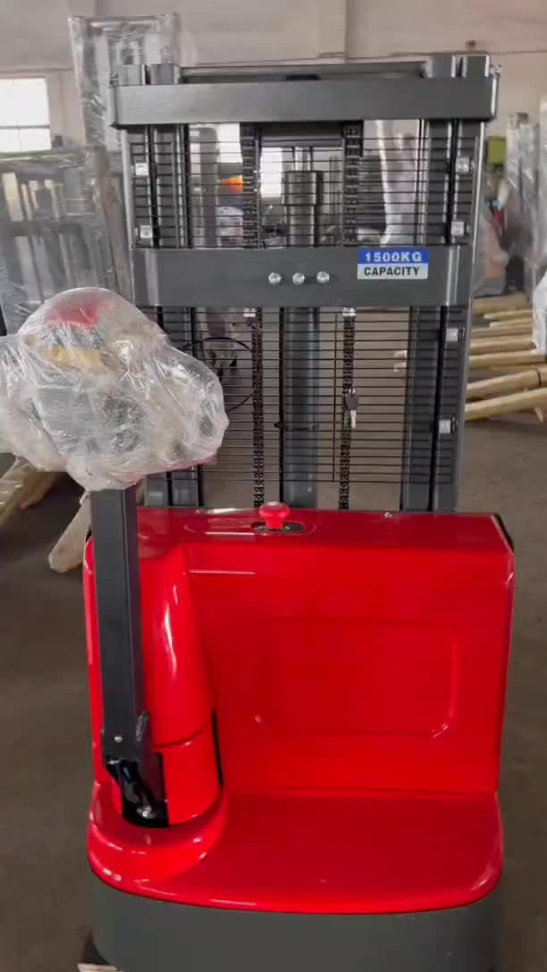 Walking Full Electric Forklift C Type Steel 1.5 Tons 2 Tons Power Stacker Battery Electric ...