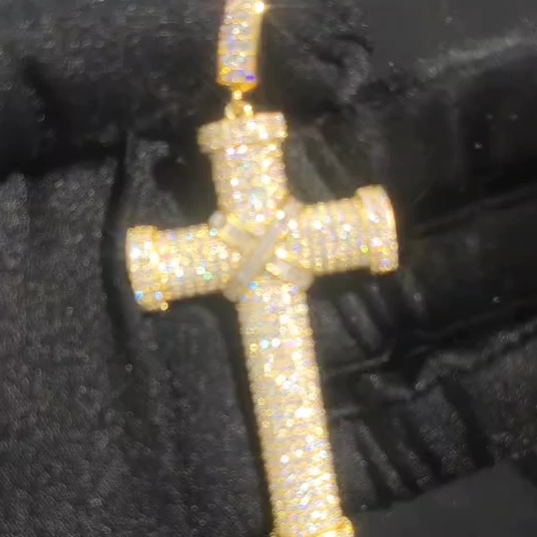 Custom Vvs Moissanite Diamond Christians Ankh High Quality 925 Silver ...