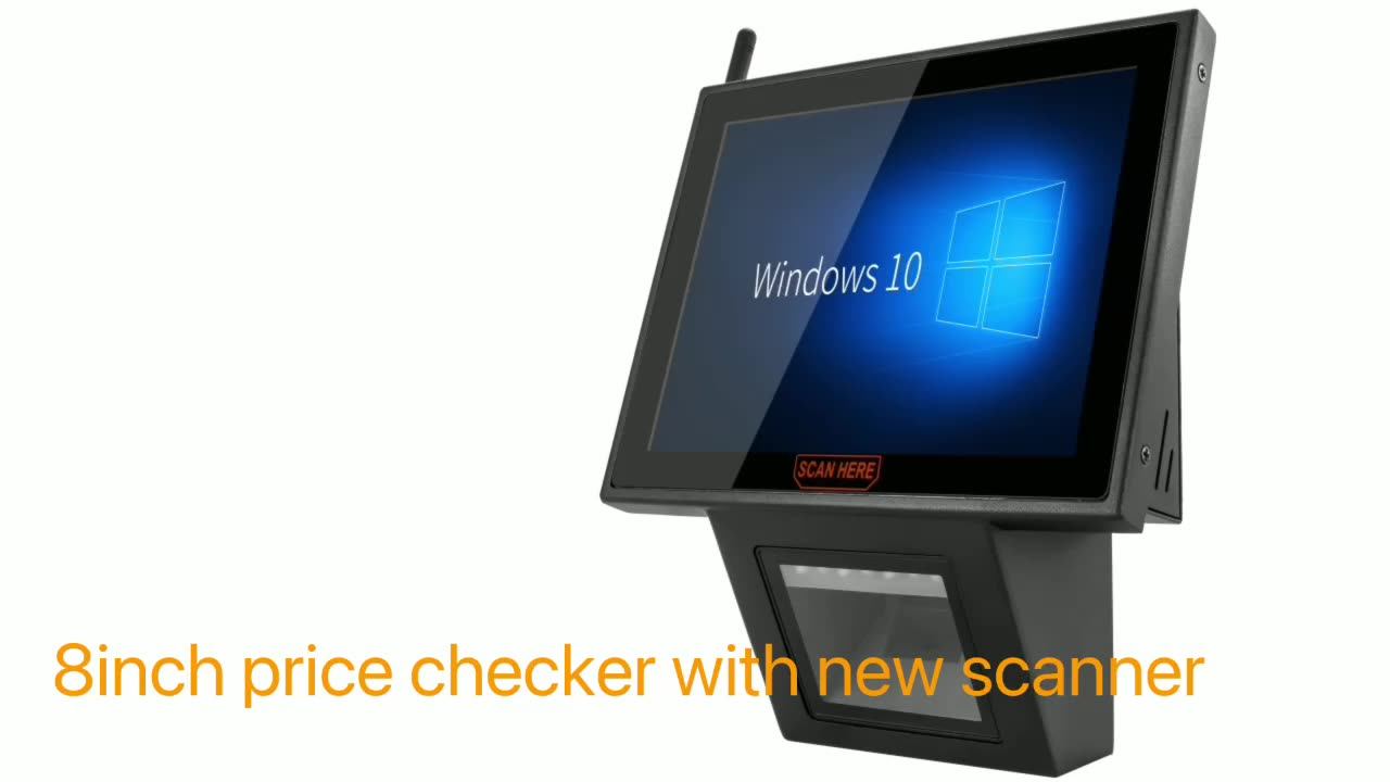 8 Inch Android Window System Pos Price Checker With 2d Barcode Scanner ...