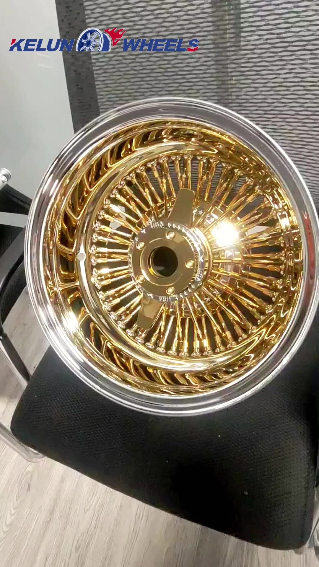 Kelun Brand Lowrider 14x7 Reverse Lace Spoke Chrome Wire Wheel Rims ...